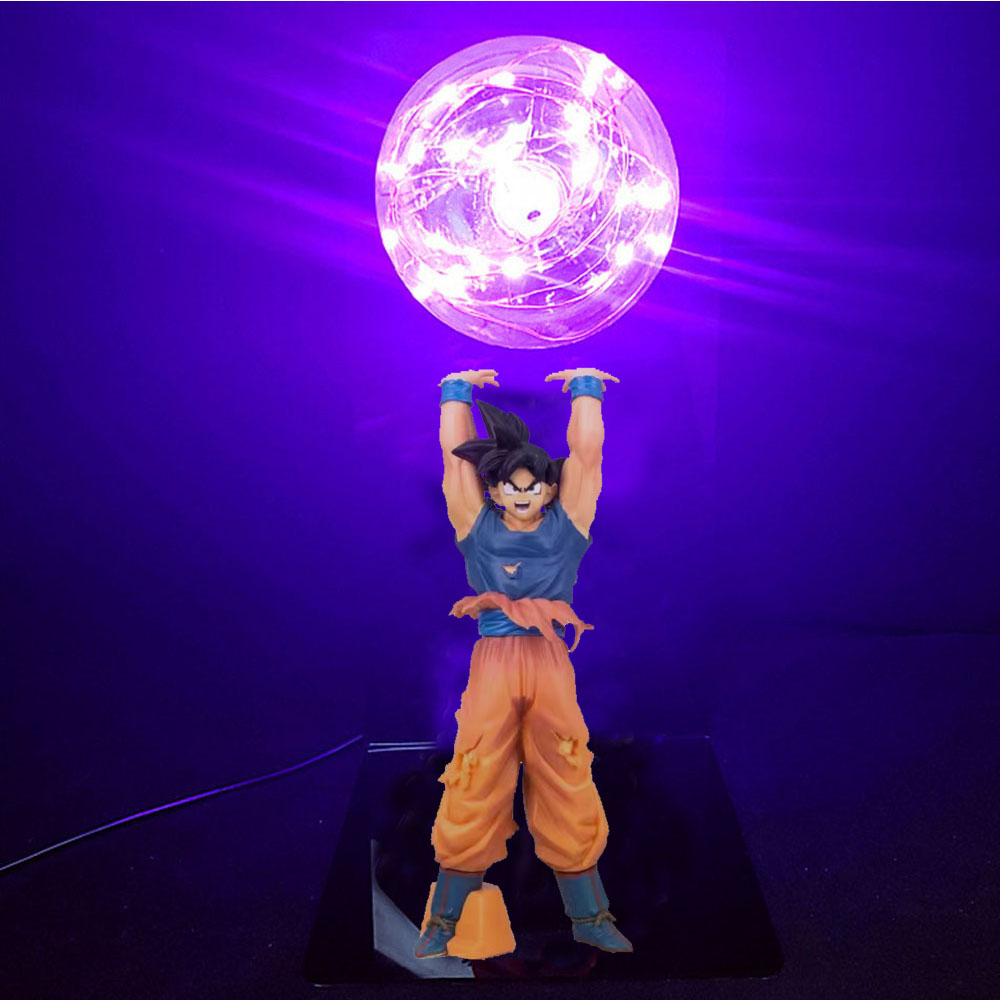Lampe LED Figurine Dragon Ball Z avec boule de feu • Veilleuse